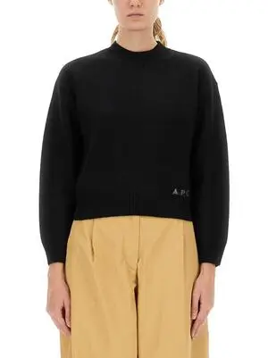 A.p.c. Esther Merino Wool Pullover - Black