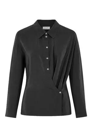 LEMAIRE Lemiaire Straight Collar Twisted Shirt - Black