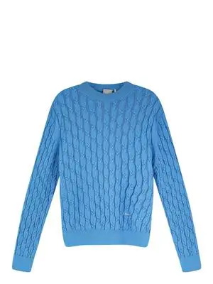Dior Cotton Sweater With Braided Processing - Multicolor