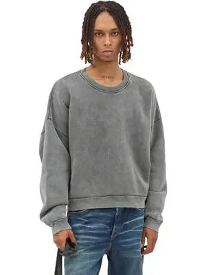 Acne Studios ACNE STUDIOS Logo Patch Crewneck Sweatshirt Gray