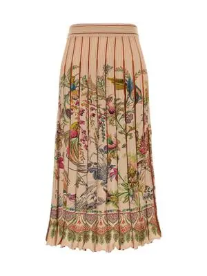 Etro Printed Polyester Blend Skirt - Multicolor