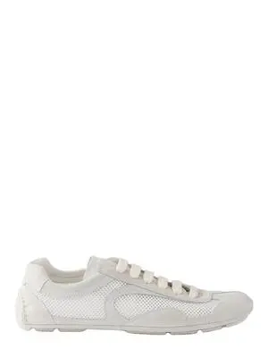 Prada Prada Neutral Suede And Leather Boots Cream