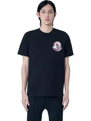 Moncler Embroidered Logo T-shirt - Black