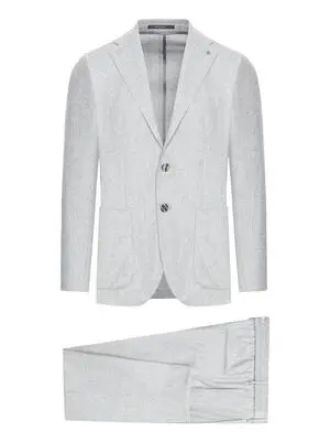 Tagliatore Tailored Wool Suit - Silver