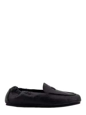 Celine CELINE Adam Leather Slip-On Loafers Black