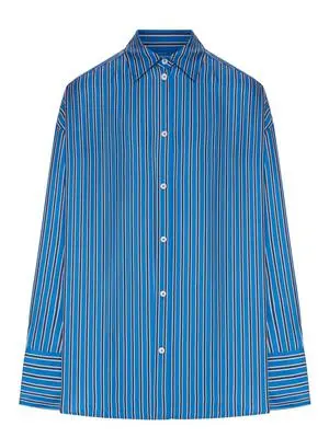 TOTEME Oversized Striped Silk Shirt - Multicolor