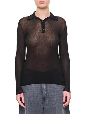 Moncler Long Sleeve Polo Shirt - Multicolor