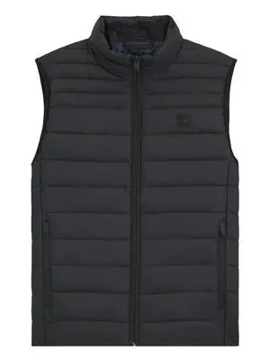 BOSS Sleeveless Padded Vest With Stand Collar - Black