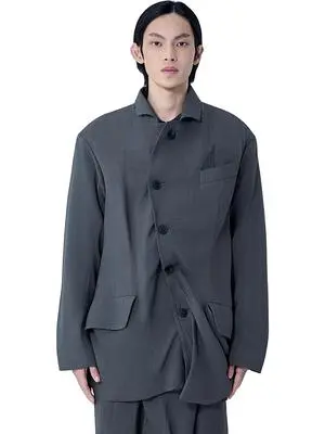 VIVIENNE WESTWOOD Asymmetrical Wool Blazer - Gray