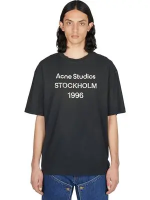 Acne Studios Logo Print T-shirt - Black