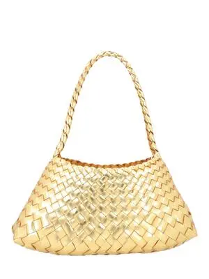 Dragon Diffusion Borsa Rosanna Woven Leather Shoulder Bag - Gold