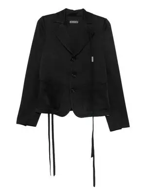 ANN DEMEULEMEESTER Fitted Jacket With Raw-edge Trim - Brown