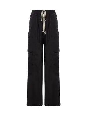 Rick Owens Cupro Cargo Pants - Black