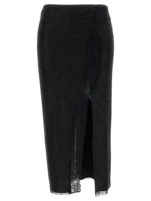 SELF-PORTRAIT Crystal Trim Mini Dress - Multicolor