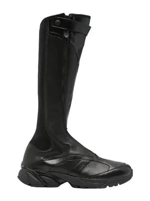 Our Legacy Leather Paneled Zip Up Boots - Black