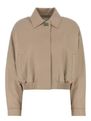 FENDI FENDI Cappuccino Leather Jacket