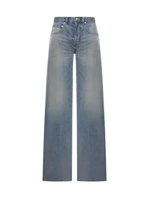 Balenciaga Wide-leg Baggy Denim Trousers - Multicolor