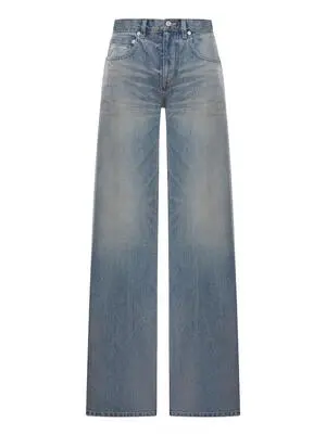 Balenciaga Wide-leg Baggy Denim Trousers - Multicolor