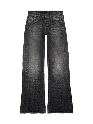 Balenciaga Wide-leg Denim Trousers - Multicolor