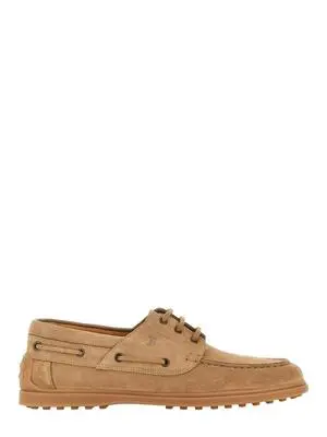 TOD'S TOD'S Suede Leather Lace-Up Loafers Multicolor