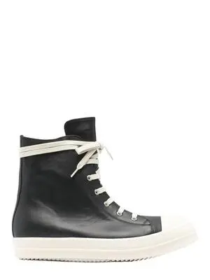Rick Owens High-top Lace-up Sneakers - Black