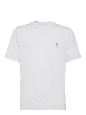 Brunello Cucinelli Logo Cotton T-shirt - Multicolor