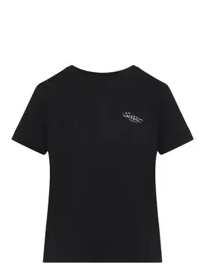 Givenchy Cotton T-shirt With Ink-effect Logo - Black
