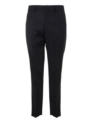 LANVIN Virgin Wool Cigarette Trousers - Blue