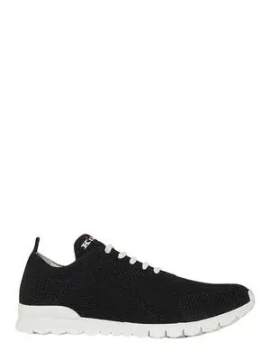 Kiton Kiton Black Knit Running Sneakers With Red Tipped Laces Black