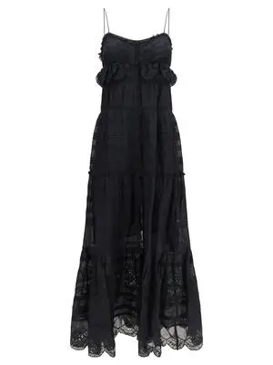 Isabel Marant Étoile Paule Long Ruffled Dress - Black