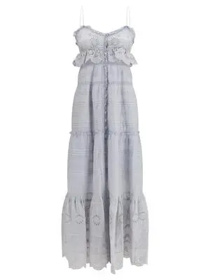 Isabel Marant Étoile Paule Long Ruffled Dress - Blue