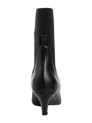 TOTEME TOTEME Leather Mid Heel Boots Black