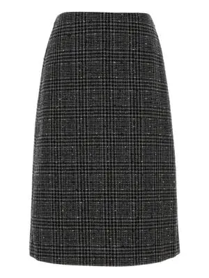 FENDI FENDI Embroidered Tweed Skirt