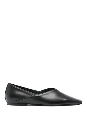 TOTEME The Everyday Flat Calfskin Leather Shoes - Black