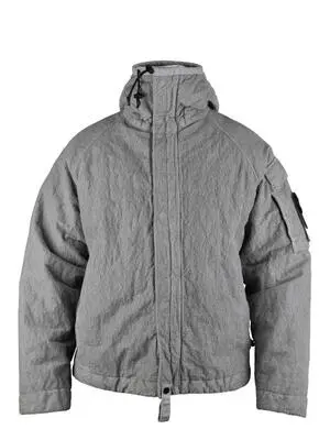 Stone Island Textured Hooded Jacket - Gray