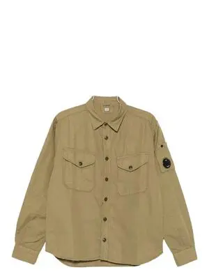 C.P. COMPANY Cotton And Linen Blend Shirt - Multicolor