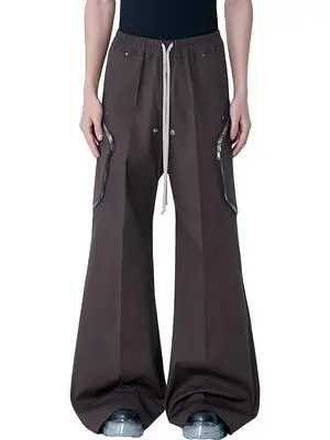 Rick Owens RICK OWENS Wide-Leg Trousers With Drawstring Waist And Zip Details Brown