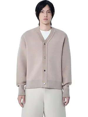 JACQUEMUS JACQUEMUS Le Cardigan Doppio Fine Knit V-Neck Cardigan