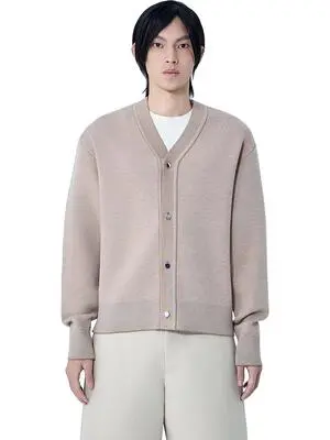 Jacquemus Le Cardigan Doppio Fine Knit V-neck Cardigan - Cream