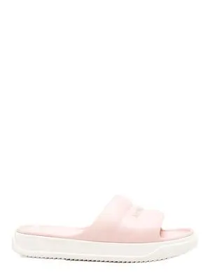 Moncler MONCLER Embossed Slip-On Slides Pink