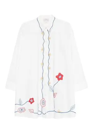 FORTE_FORTE Embroidered Cotton Shirt - Multicolor