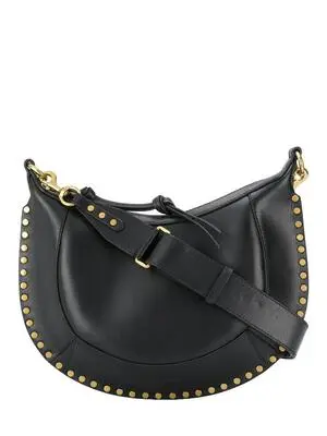 Isabel Marant Étoile Suede Shoulder Bag With Gold-tone Hardware - Black