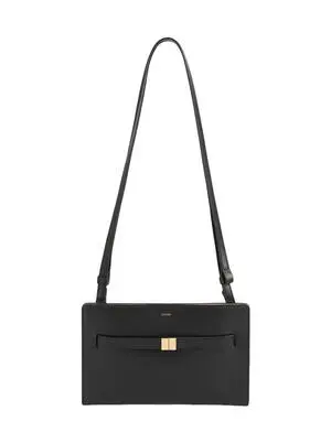 TOTEME Leather Shoulder Bag - Black