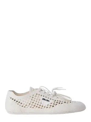 Prada PRADA Crochet Lace-Up Sneakers Multicolor