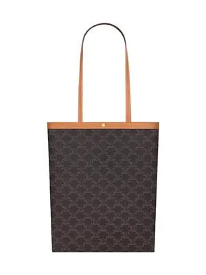 Celine Medium Flat Shopper In Triomphe Fabric - Multicolor