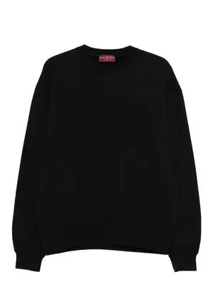Gucci Cotton Tonal Logo Detail Sweatshirt - Black