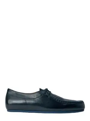 JIL SANDER Leather Moccasins With Stitched Detailing - Black