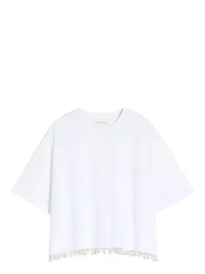 Sportmax Embellished Cotton T-shirt - Multicolor