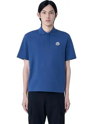 Moncler Piqué Polo Shirt - Blue