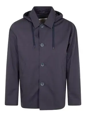 Herno Cropped Hooded Jacket - Blue